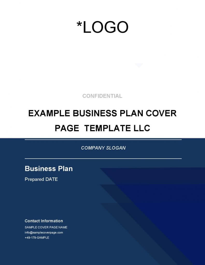 Business Plan Cover Page Template - BrainHive Business Planning